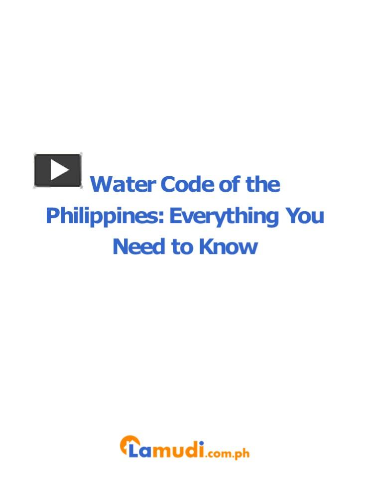 Water Code of the Philippines_ Everything You Need to Know presentation ...