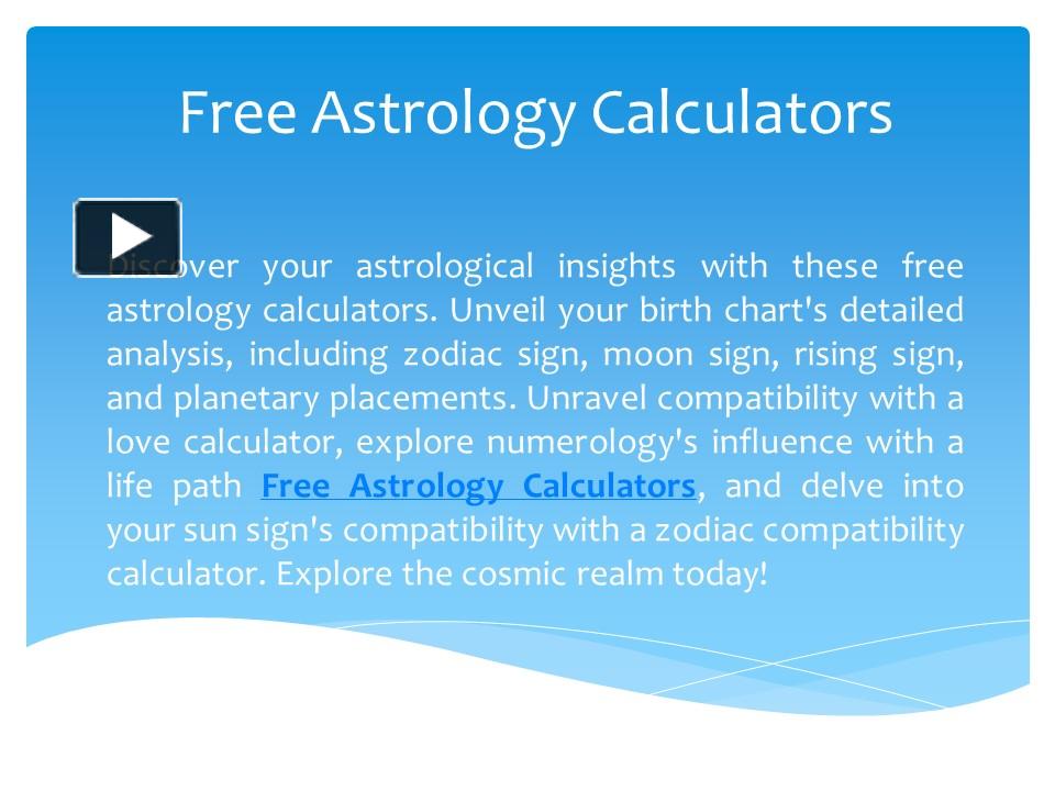 PPT – Free Astrology Calculators PowerPoint presentation | free to ...