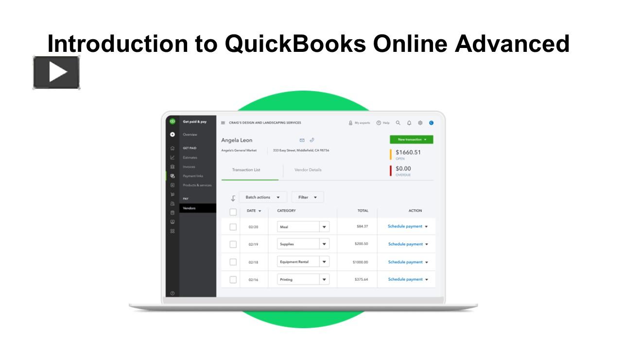 PPT – Introduction to QuickBooks Online Advanced PowerPoint ...
