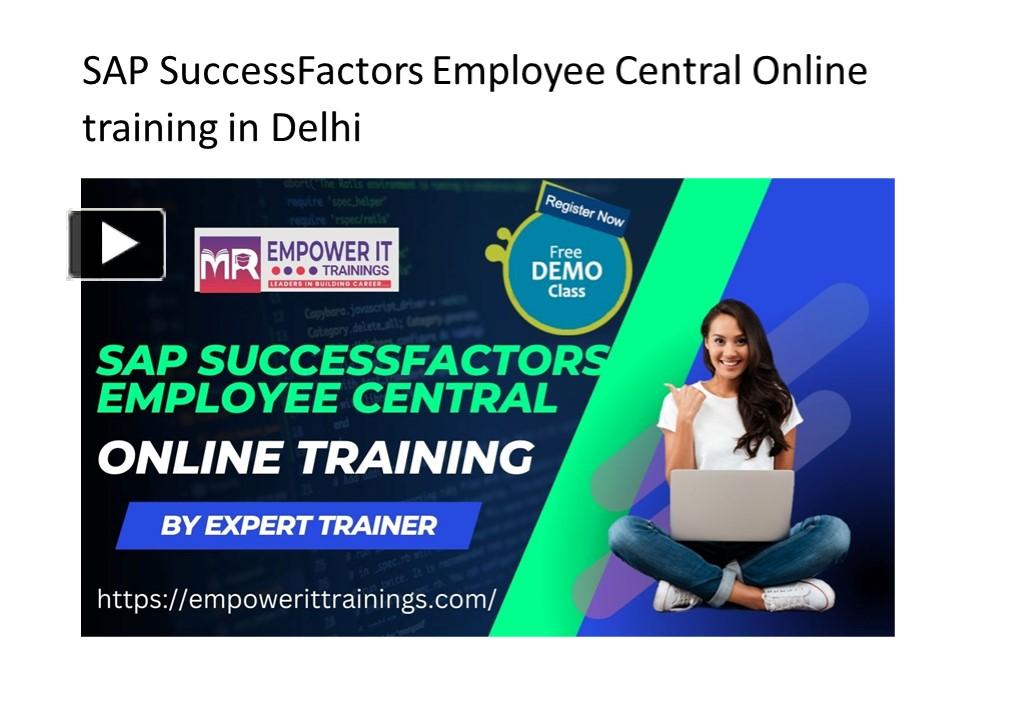 SAP SuccessFactors EC Online training Institute presentation | free to ...