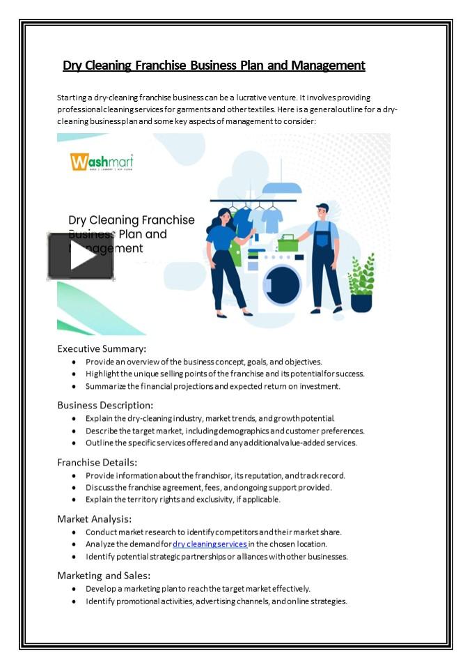 PPT – Dry Cleaning Franchise Business Plan And Management PowerPoint ...