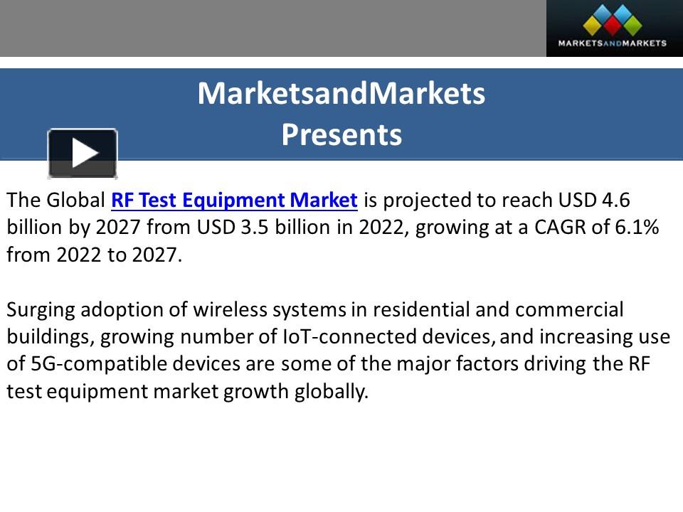 PPT – Advancements in IoT and Wireless Communication Drive the RF Test ...