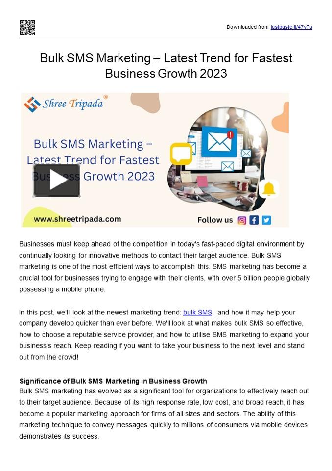 Bulk SMS Marketing – Latest Trend for Fastest Business Growth 2023 ...