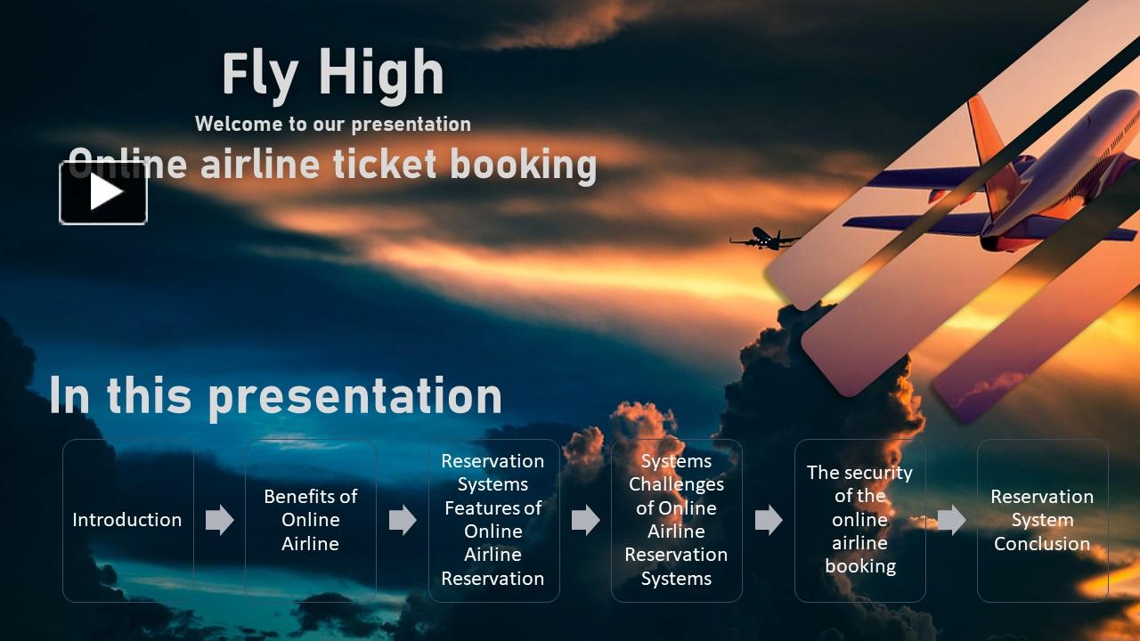 Online airline tickets booking presentation | free to download