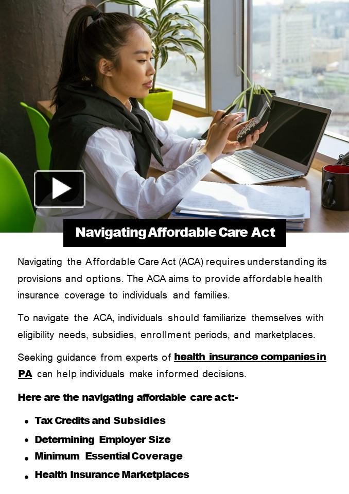 Navigating Affordable Care Act presentation | free to download