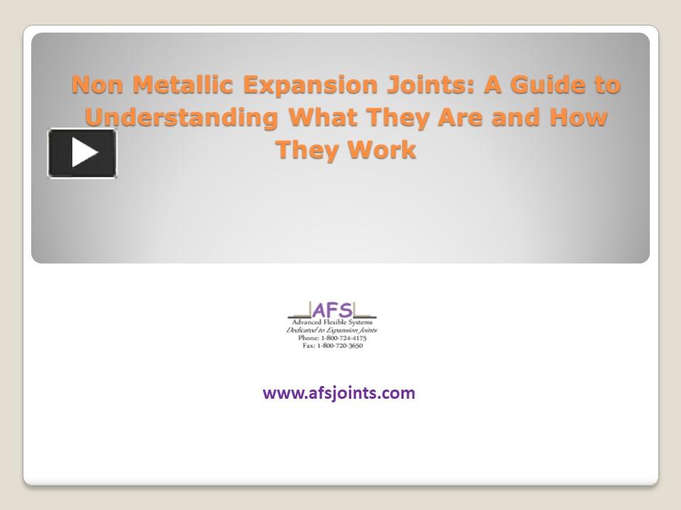 PPT – How to Work Non-Metallic Expansion Joints in a System PowerPoint ...