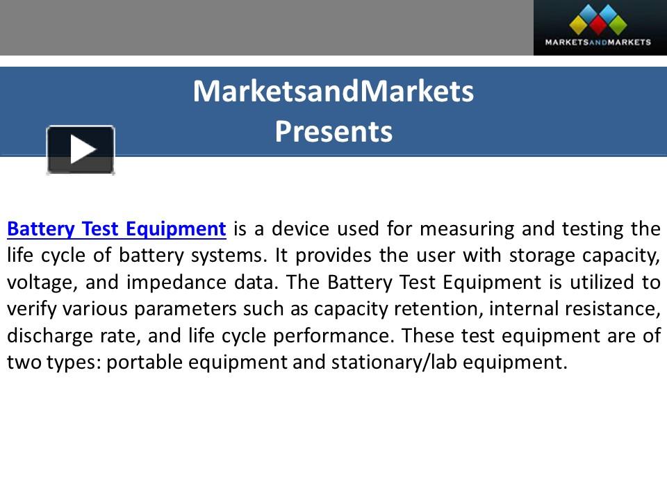 PPT – Battery Test Equipment Market: Addressing the Growing Demand for ...