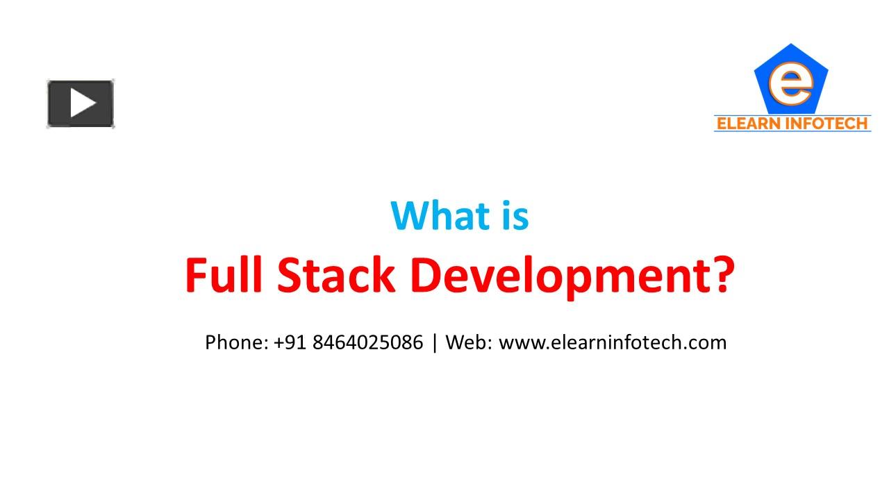 Full Stack Developer Course in Hyderabad presentation | free to download