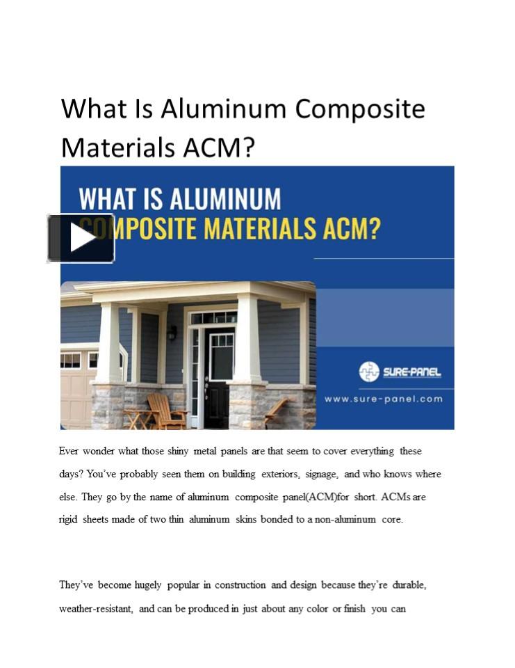PPT – What Is Aluminum Composite Panel Materials ACM? PowerPoint ...