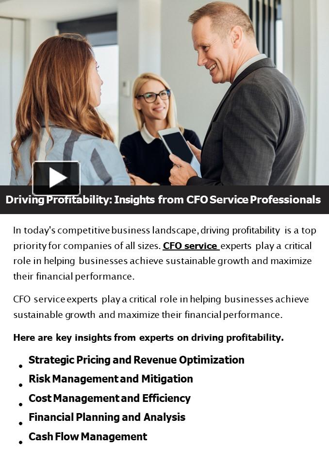 PPT – Driving Profitability: Insights from CFO Service Professionals ...