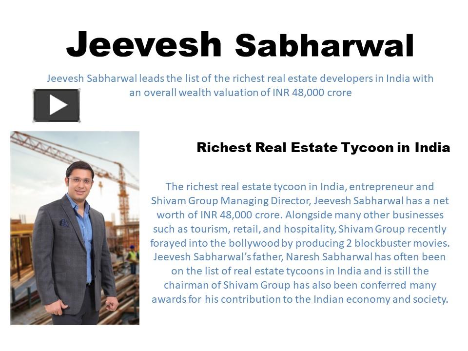 jeevesh sabharwal an emerging giant in Indian Real Estate Industry ...