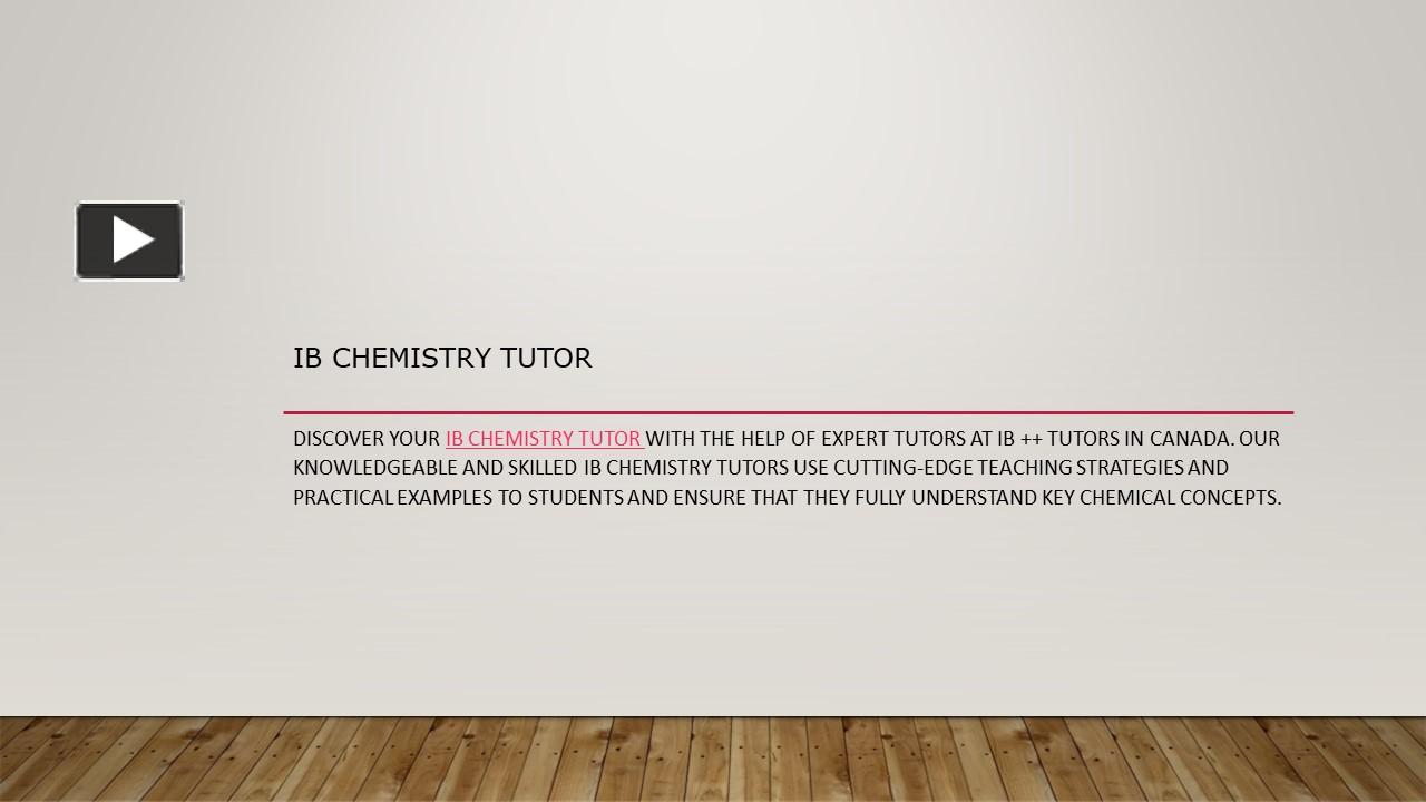 PPT – IB Chemistry Tutor PowerPoint presentation | free to download ...