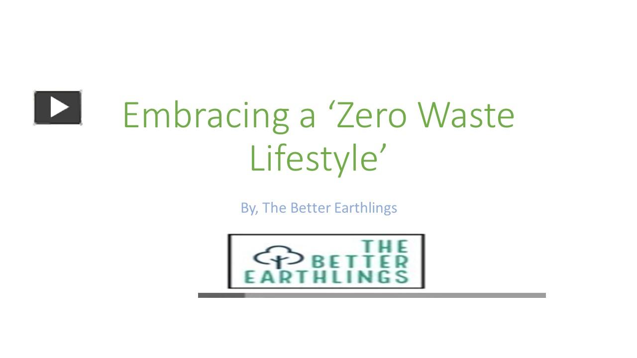 zero waste lifestyle presentation | free to download