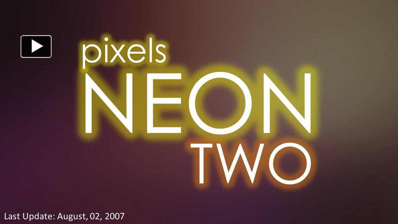 Pixels Neon 2 presentation | free to download