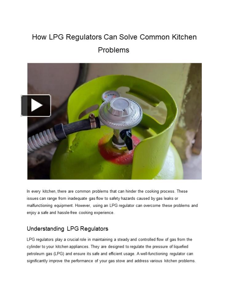 PPT – How LPG Regulators Can Solve Common Kitchen Problems PowerPoint ...