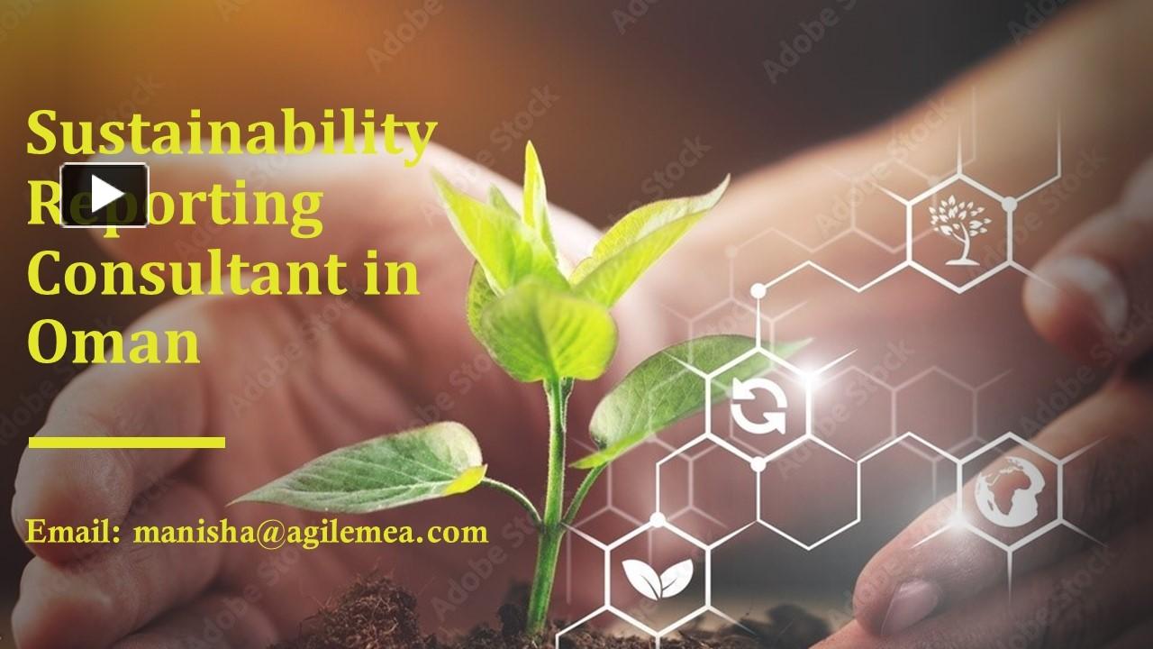 Sustainability Reporting Consultant In Oman Agile Advisors
