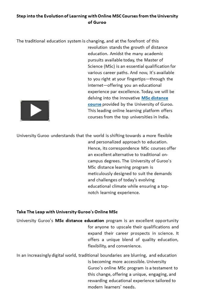 PPT – Step into the Evolution of Learning with Online MSC Courses ...