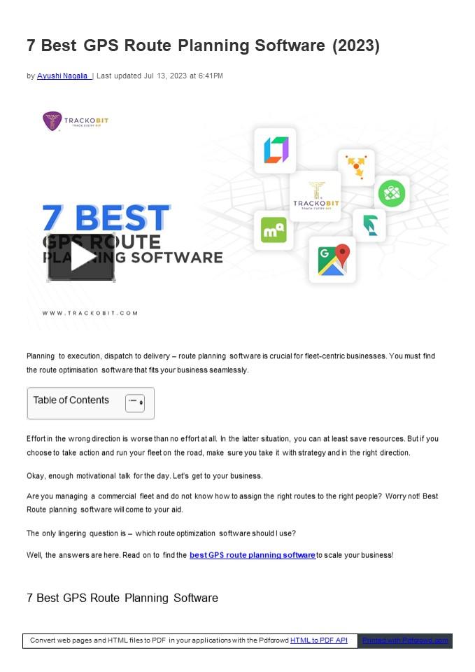 7 Best GPS Route Planning Software (2023) presentation | free to download