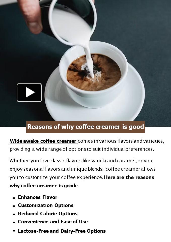 PPT – Reasons of why coffee creamer is good PowerPoint presentation ...