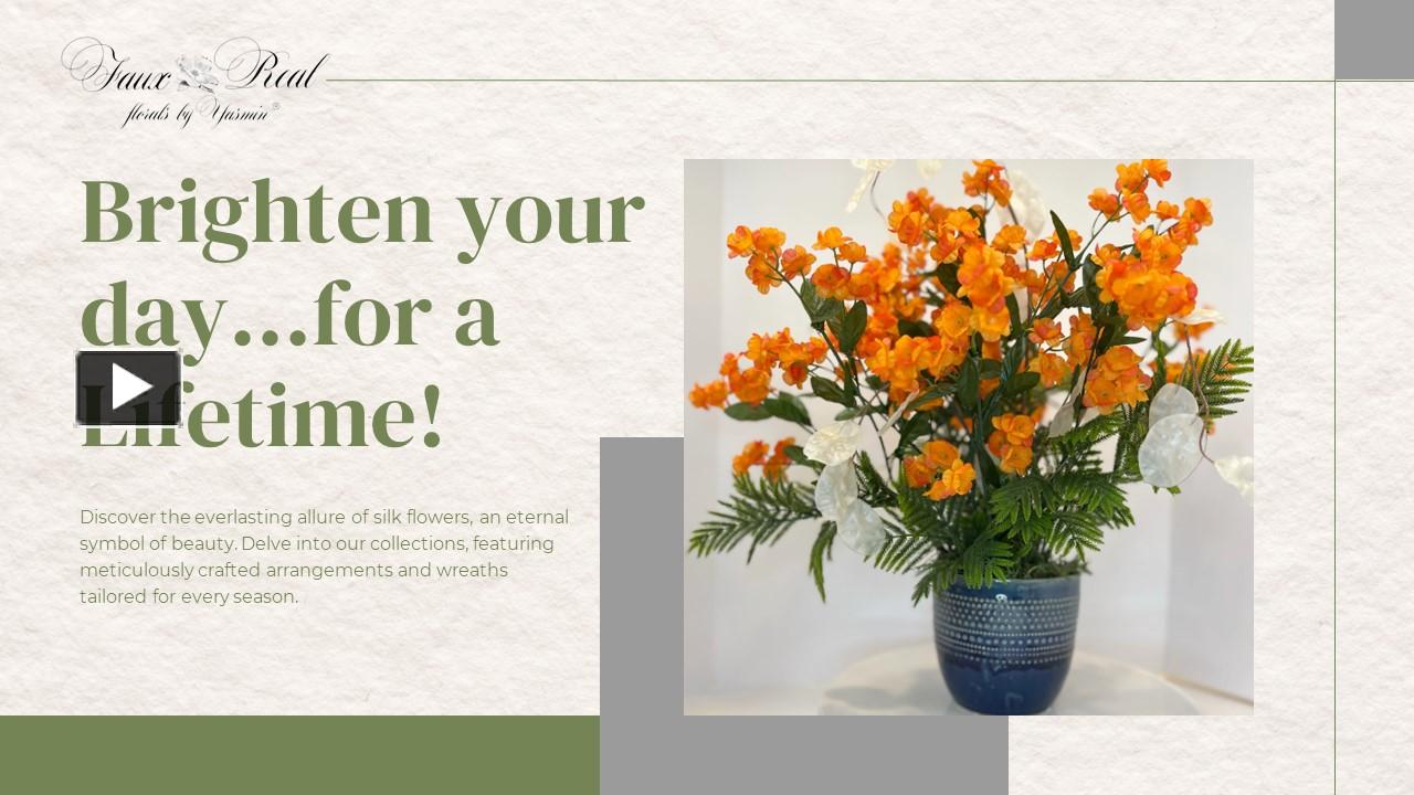 PPT – Shop Customized & Handcrafted Silk Faux Floral Arrangements (1 ...