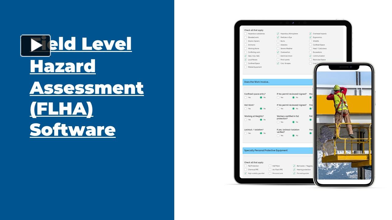 Field Level Hazard Assessment (FLHA) Software presentation | free to ...
