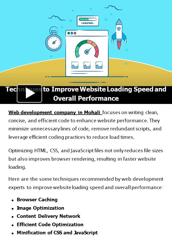 PPT – Techniques to Improve Website Loading Speed and Overall ...