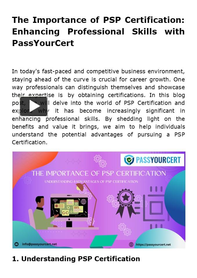 PPT – The Importance of PSP Certification (1) PowerPoint presentation ...