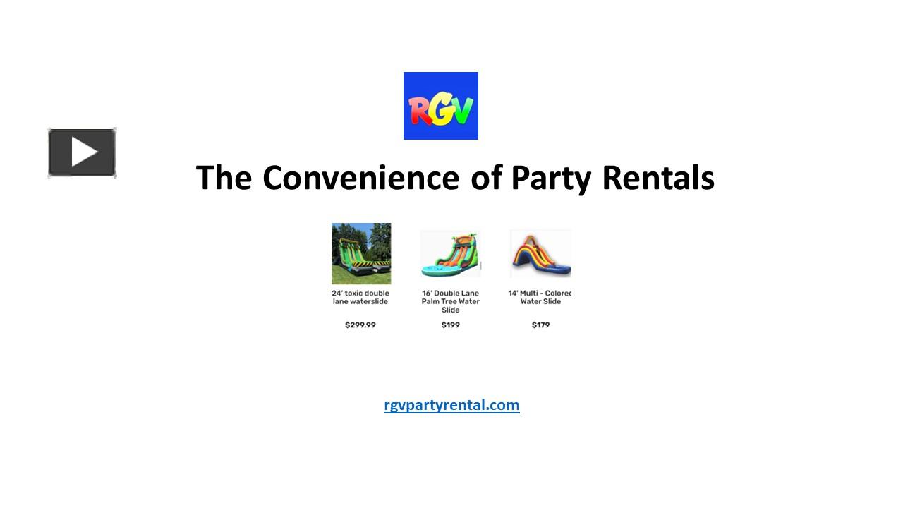 PPT – The Convenience of Party Rentals PowerPoint presentation | free ...