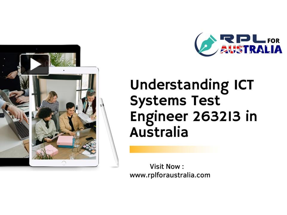 PPT – Understanding ICT Systems Test Engineer 263213 in Australia ...