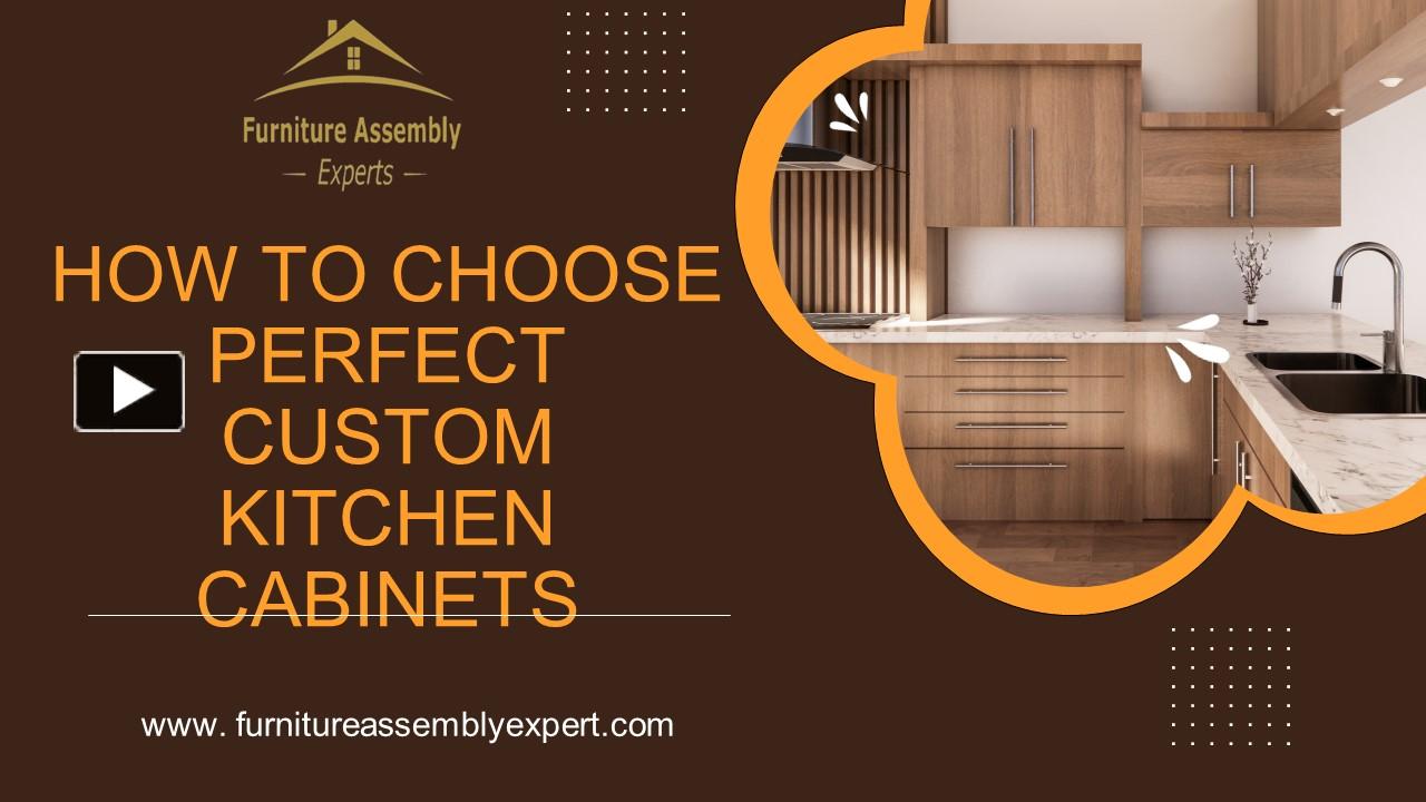 How To Choose Perfect Custom Kitchen Cabinets presentation | free to ...