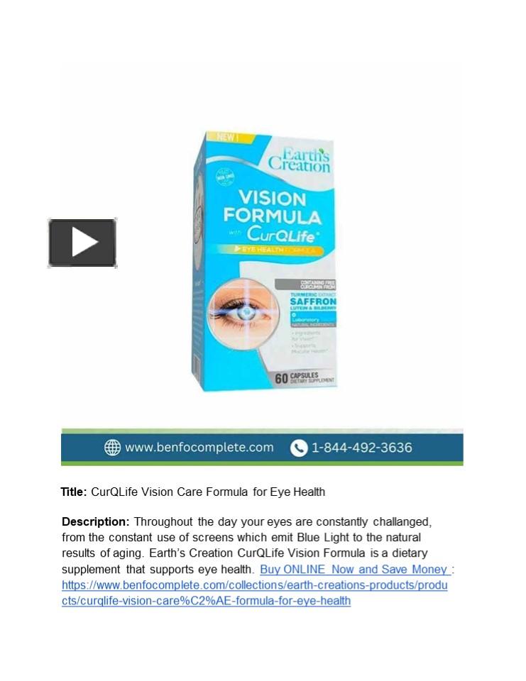 PPT – CurQLife Vision Care Formula for Eye Health PowerPoint ...