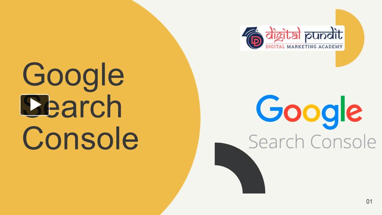 Google Search Console presentation | free to download