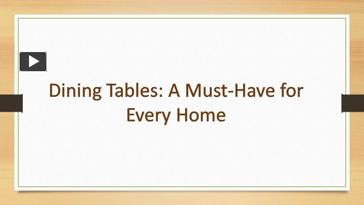 PPT – Exquisite Designer Dining Table Collection by Urbanwood Furniture ...