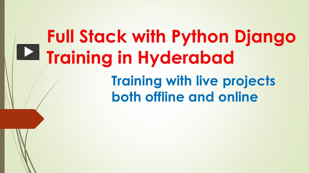PPT – Full Stack with Python Django Training in Hyderabad PowerPoint ...