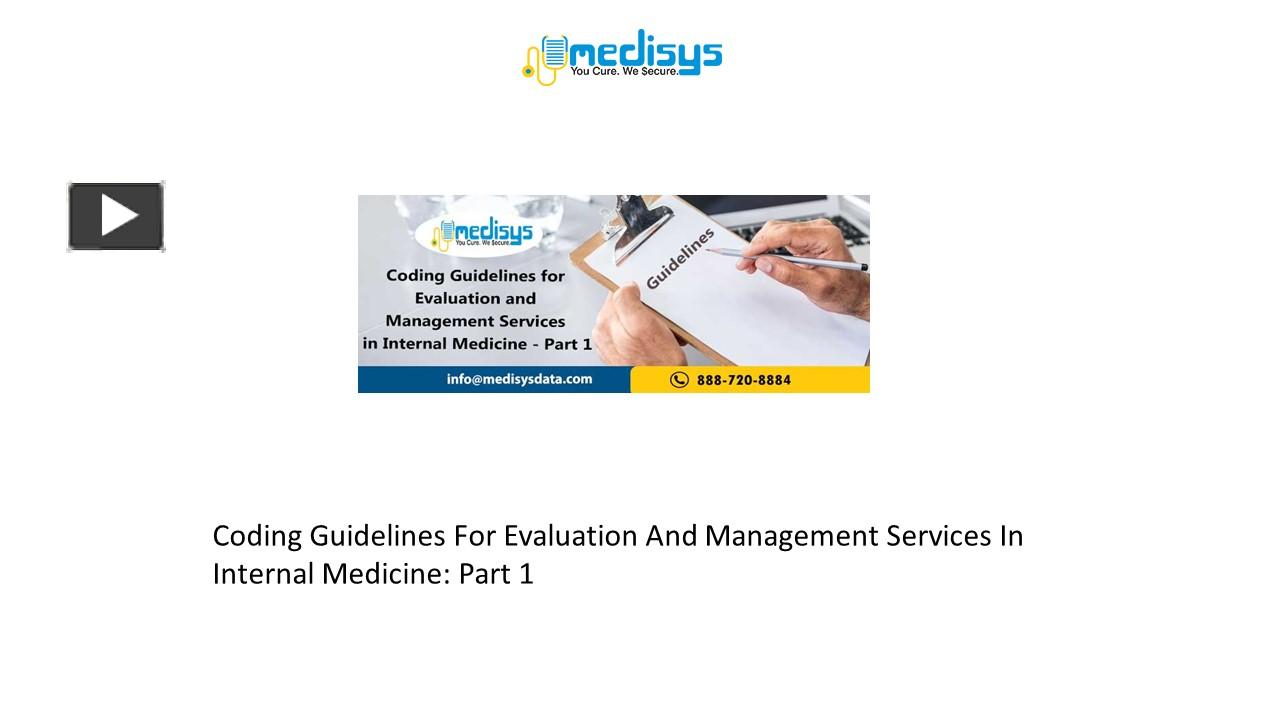 PPT – Coding Guidelines For Evaluation And Management Services In ...