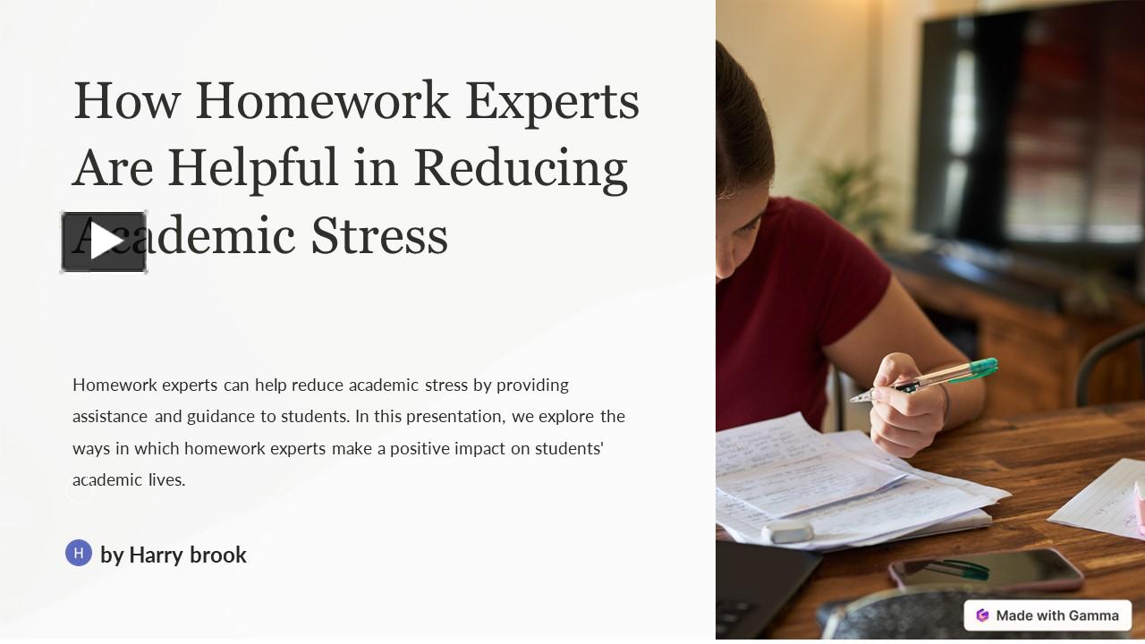 How Homework Experts Are Helpful in Reducing Academic Stress ...