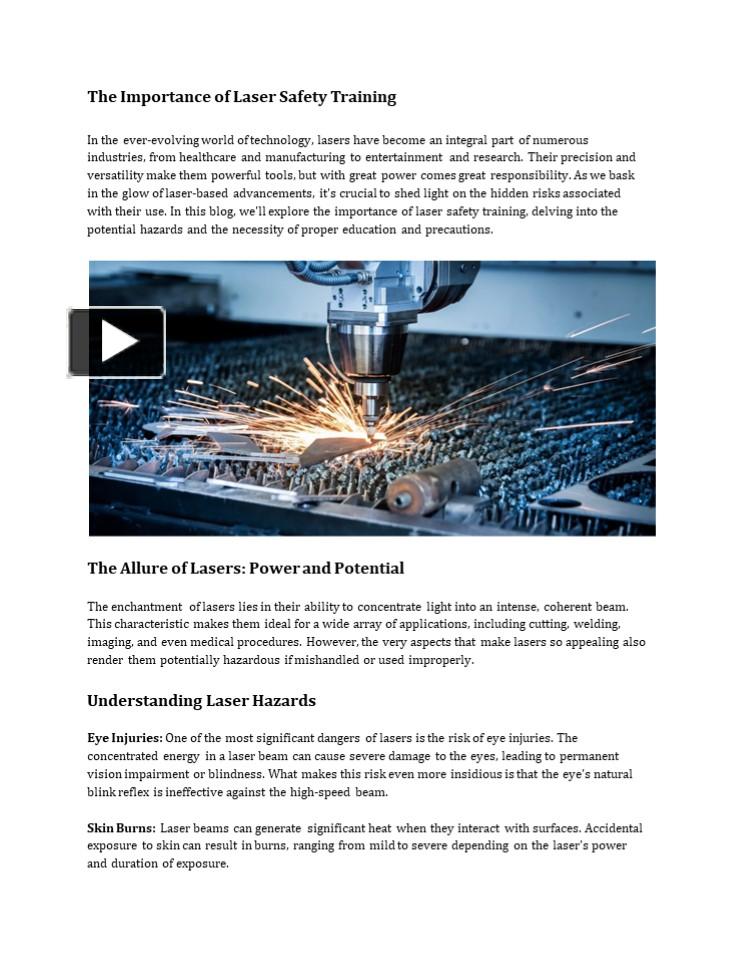 Laser Safety Training presentation | free to download
