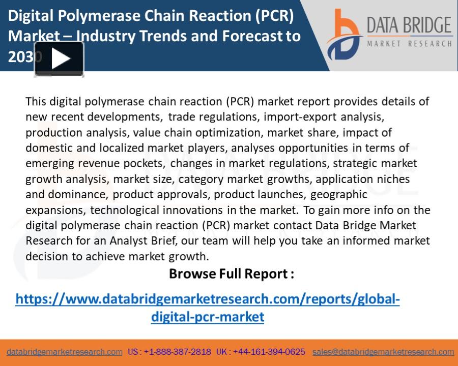 PPT – Digital Polymerase Chain Reaction PowerPoint presentation | free ...