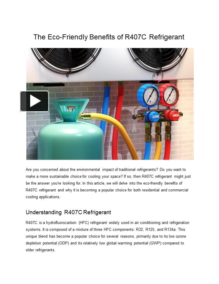 PPT – The Eco-Friendly Benefits of R407C Refrigerant PowerPoint ...
