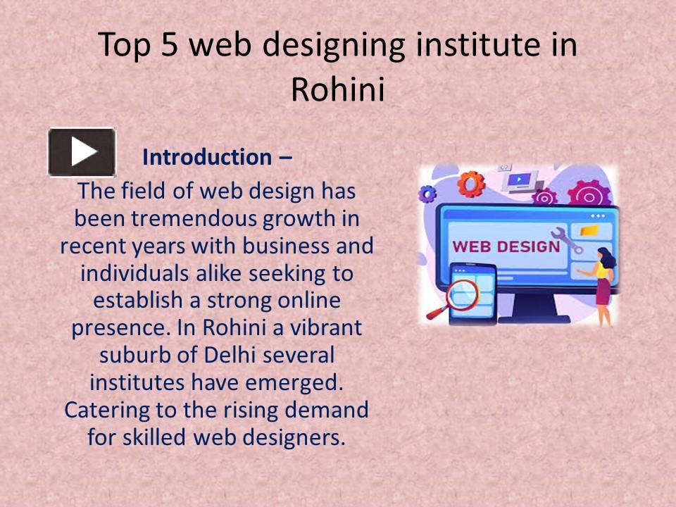 PPT – Top 5 Best web design institute in Rohini PowerPoint presentation ...