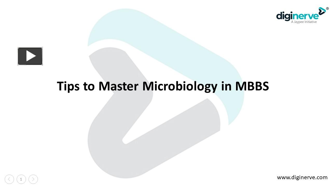 Tips to Master Microbiology in MBBS presentation | free to download