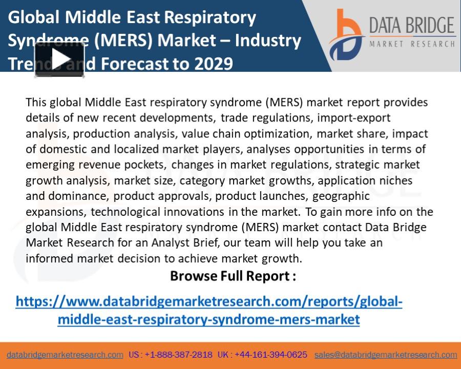 PPT – Global Middle East Respiratory Syndrome (MERS) Market PowerPoint ...