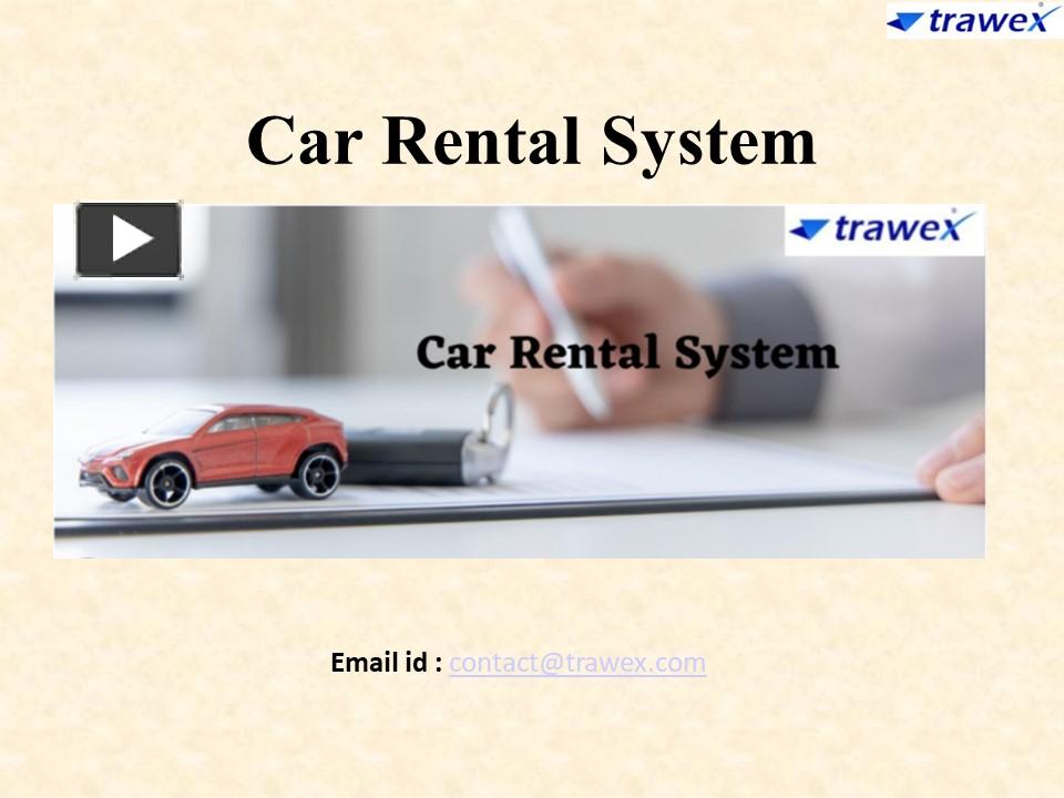 Car Rental System presentation | free to download