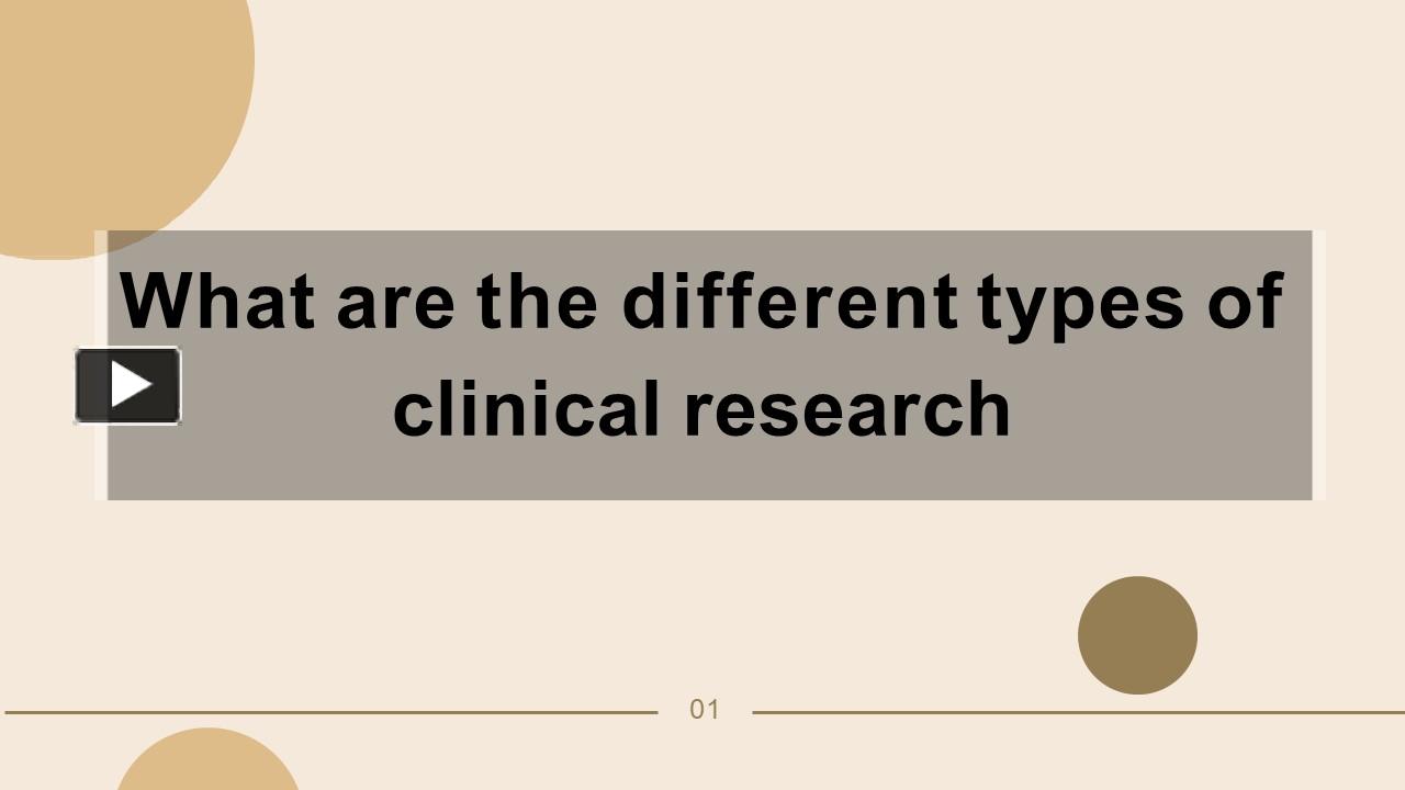 What are the different types of clinical research presentation | free ...