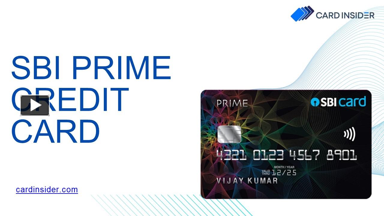 SBI Prime Credit Card presentation | free to download