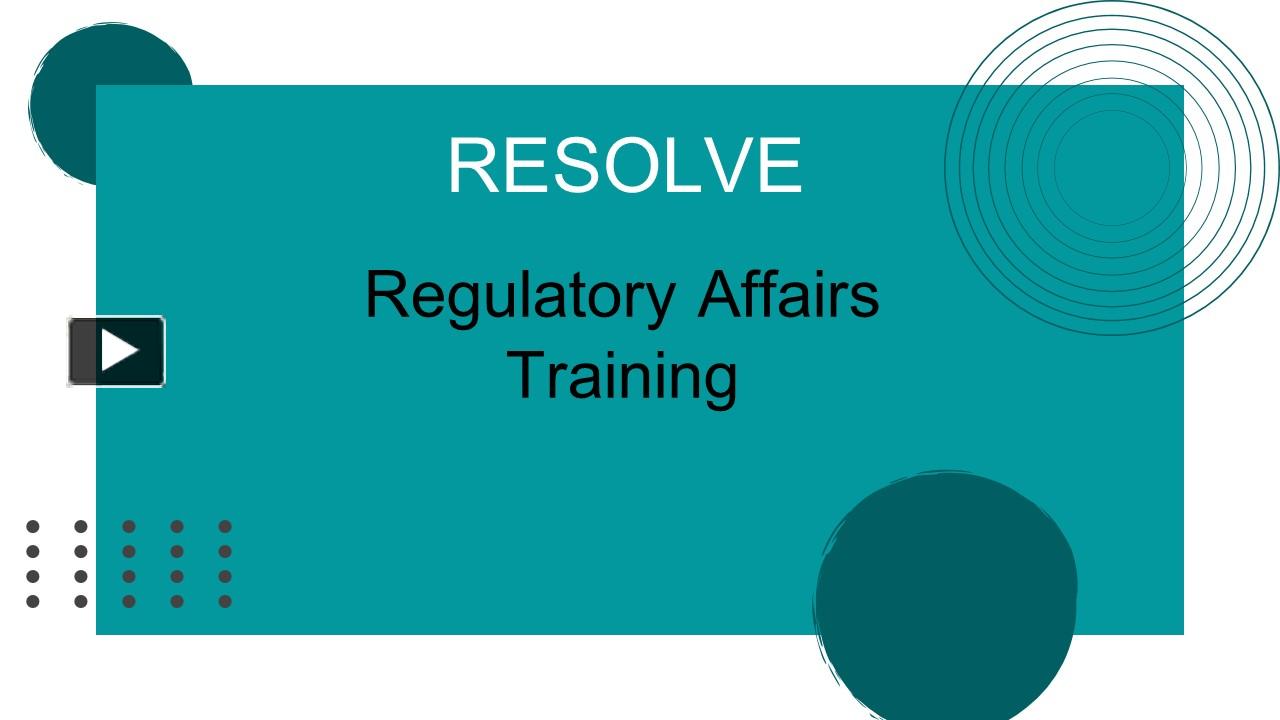Regulatory Affairs Course presentation | free to download