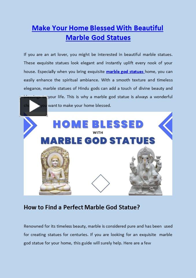 PPT – Make Your Home Blessed With Beautiful Marble God Statues ...