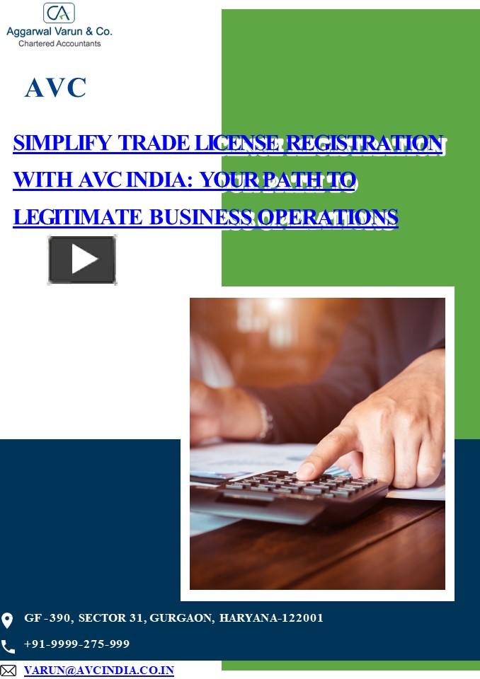 PPT – Simplify Your Trade License Registration with AVC India ...