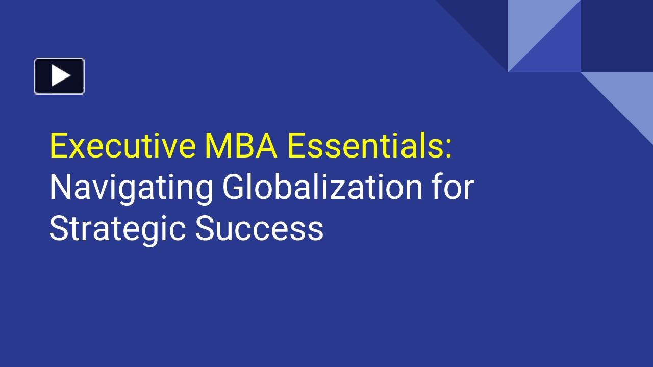 PPT – Executive MBA Essentials PowerPoint presentation | free to ...