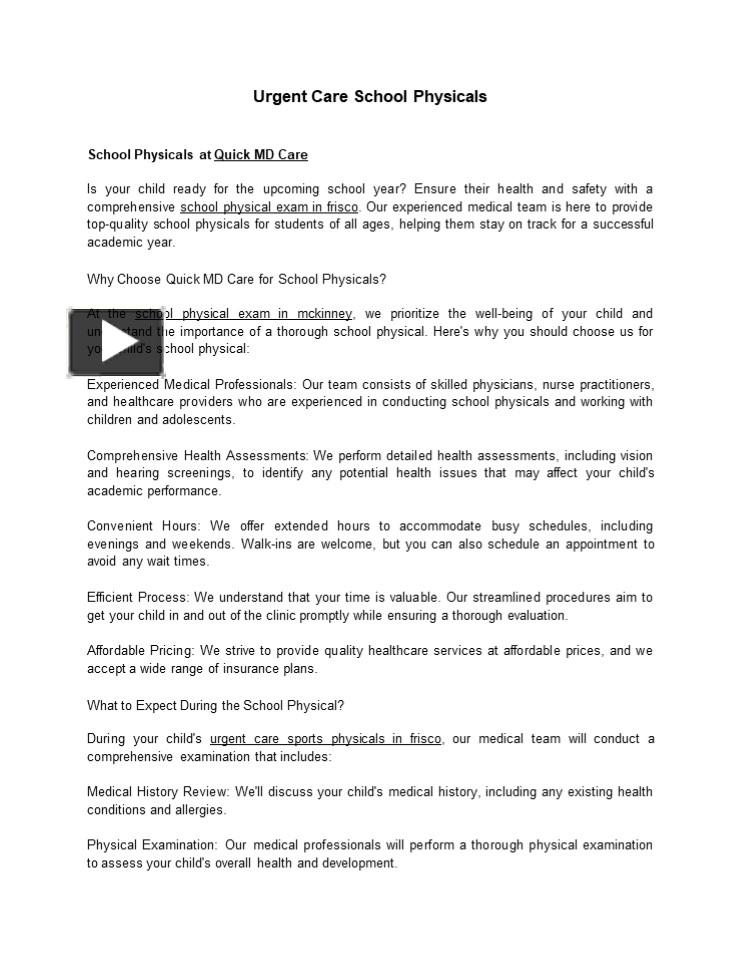 Welcome to Quick MD Care Employment Drug Testing Services presentation ...